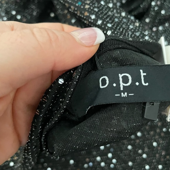 o.p.t | Dresses | Opt New Nwt One Pretty Time Sequin Ruffle Draped ...